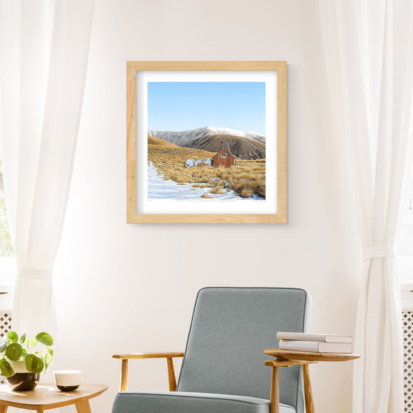 Camp Stream Hut Art Print - Te Araroa Trail - Backcountry Art NZ ...