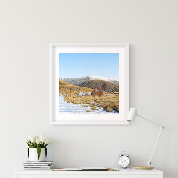 Camp Stream Hut Art Print - Te Araroa Trail - Backcountry Art NZ ...
