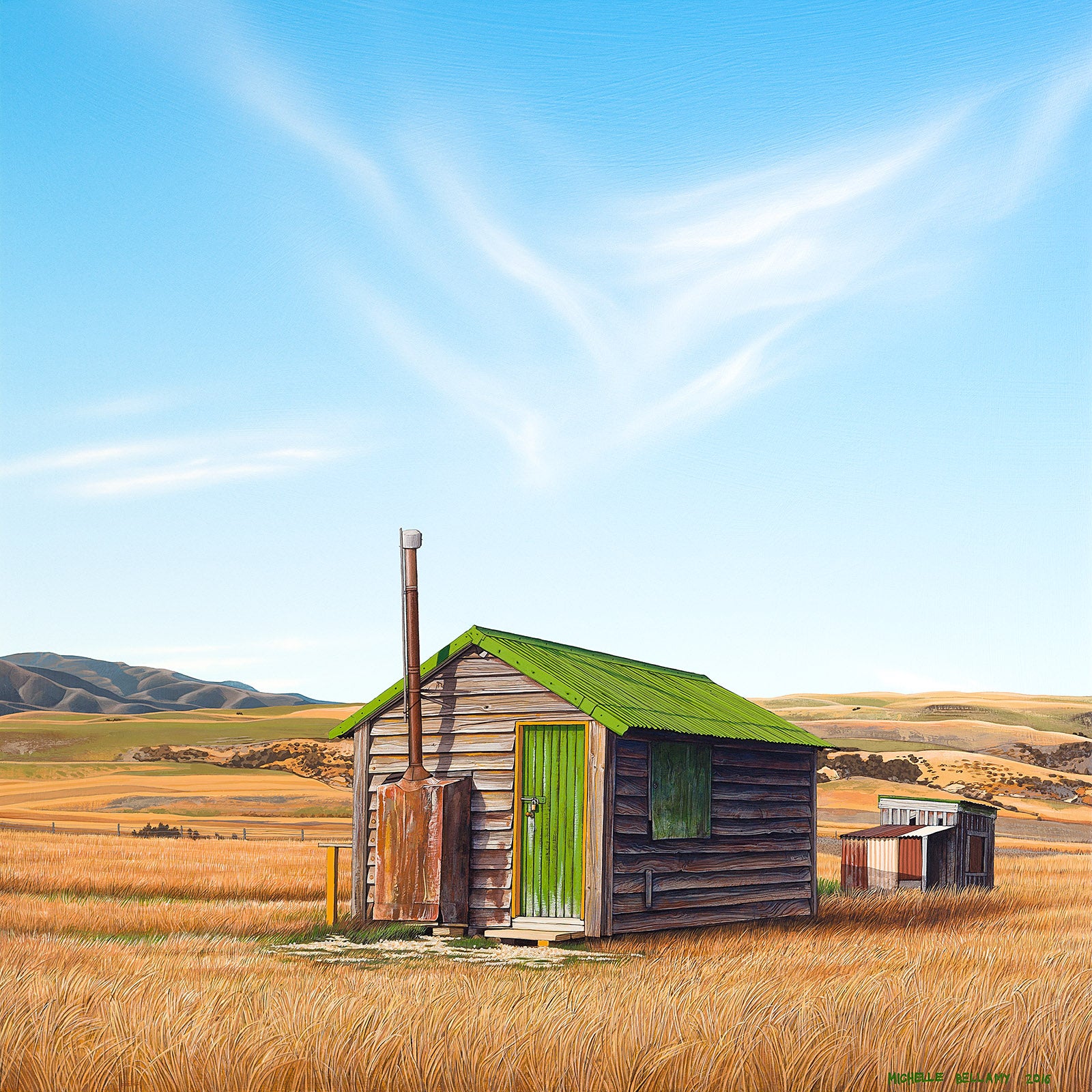 Little Green Roof Hut - Bellamy Gallery